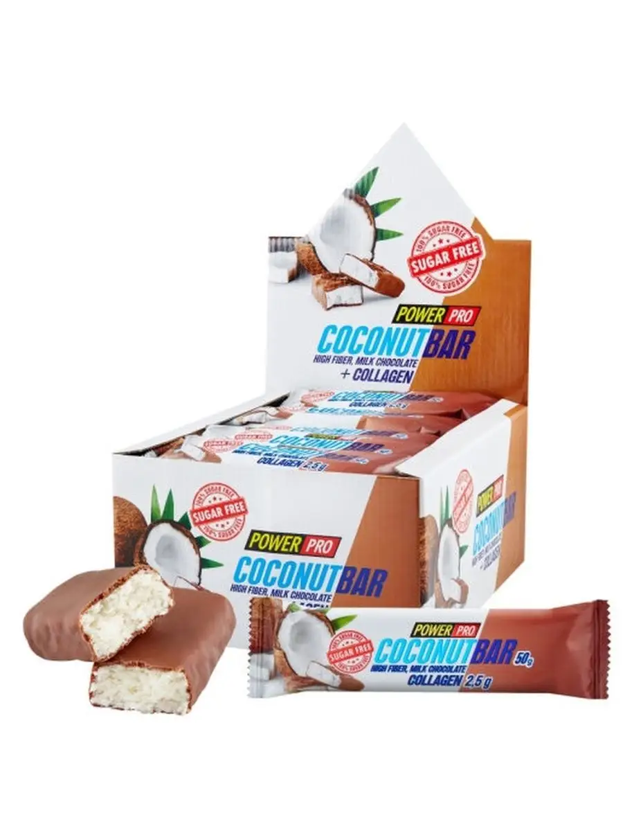 Coconut Bar Milk Chocolate 50 20 POWER PRO 43778759 Wildberries