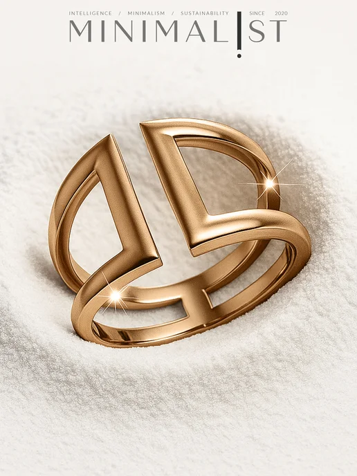 Кольцо серебро 925 фаланговое позолоченное Minimal!st